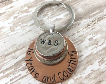 Stamped key chain | Etsy