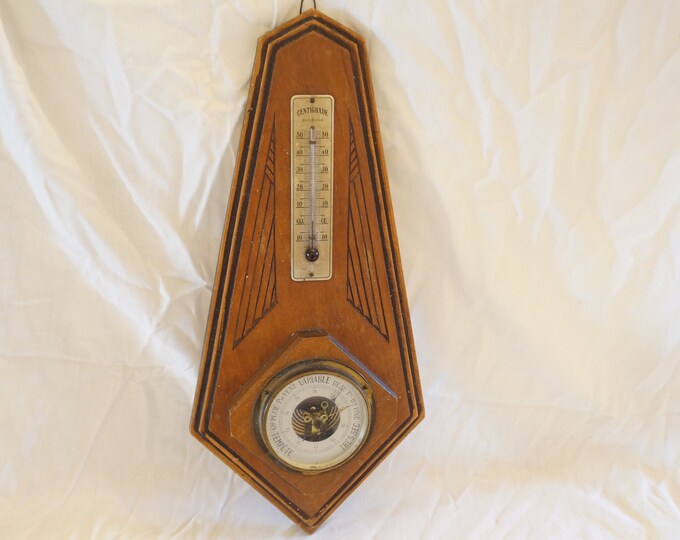 Vintage Barometer and Thermometer , 1950's, Made in France, - Etsy
