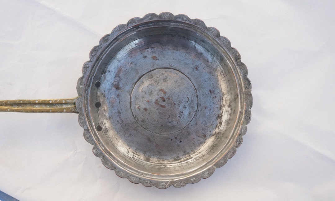 Antique French Copper Frying Pan, Tinned, Vintage Pancake Pan, Copper ...