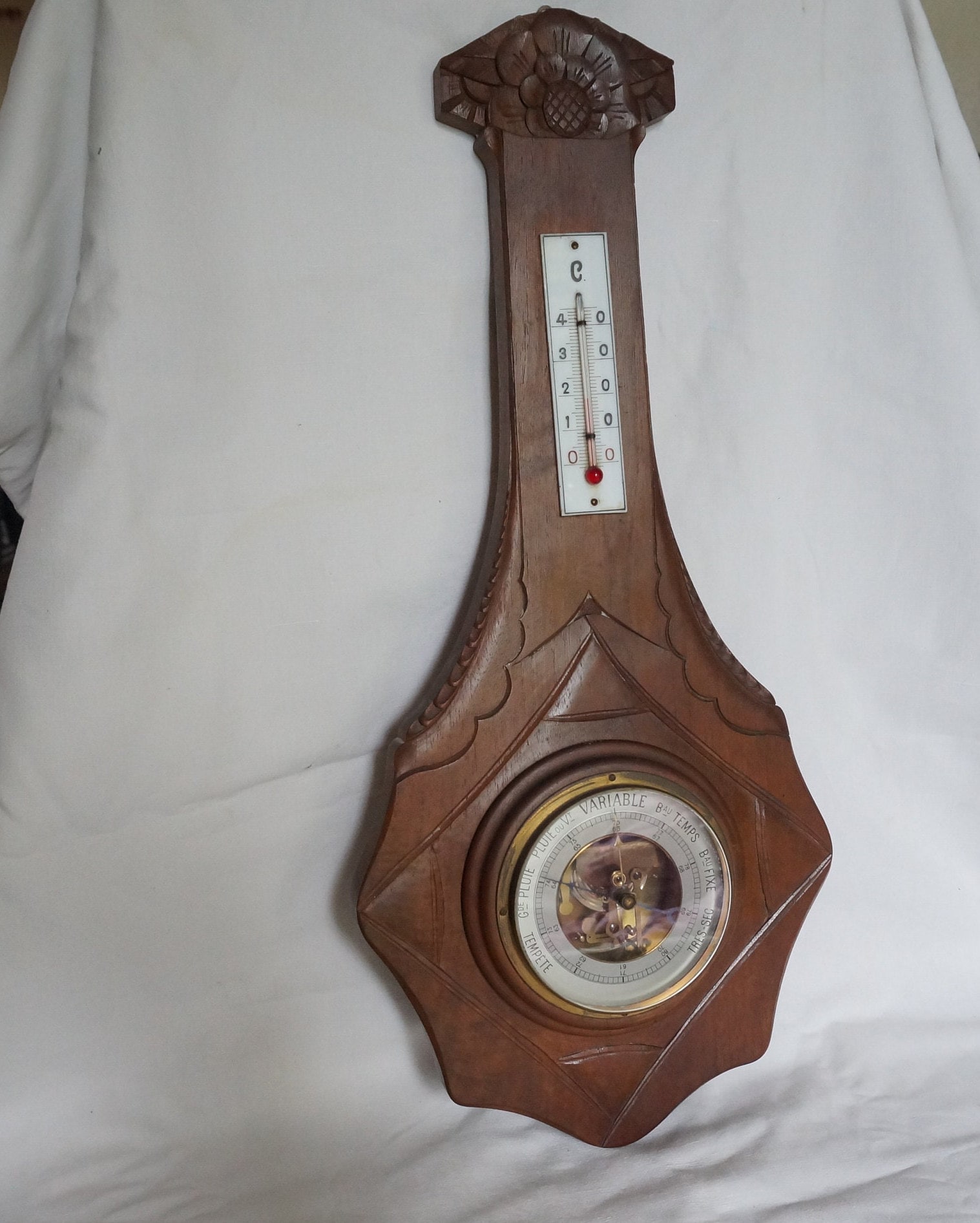 Vintage Barometer and Thermometer 1950's Made in - Etsy
