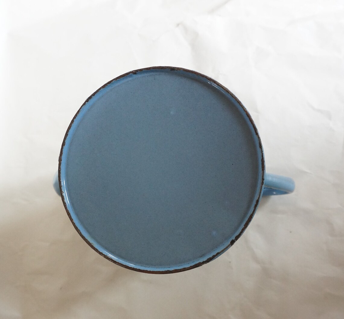 French Vintage Enamel Blue Coffee Pot - Etsy