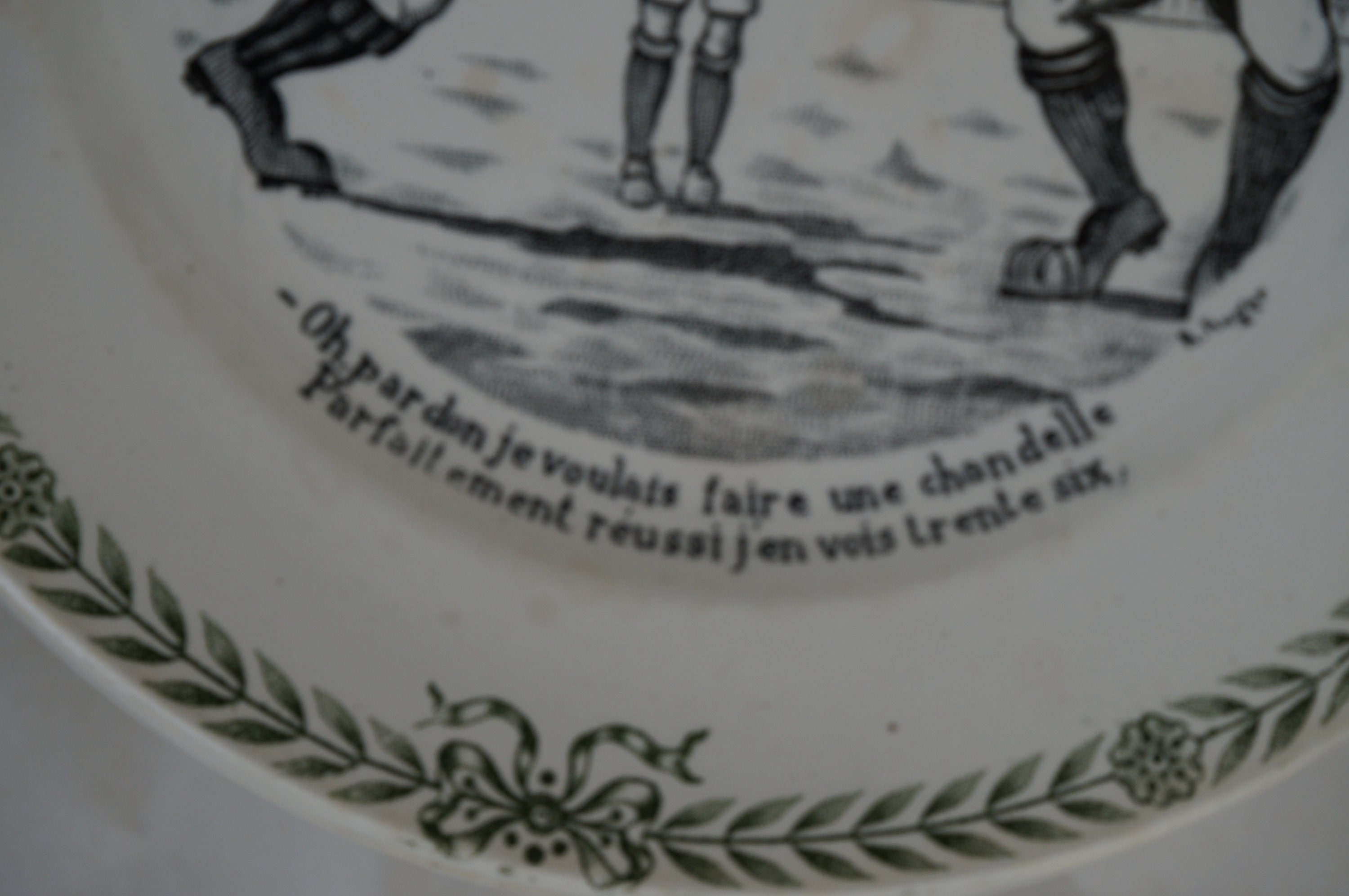 Vintage French Ceramique Talking Plate Football , 30's - Etsy