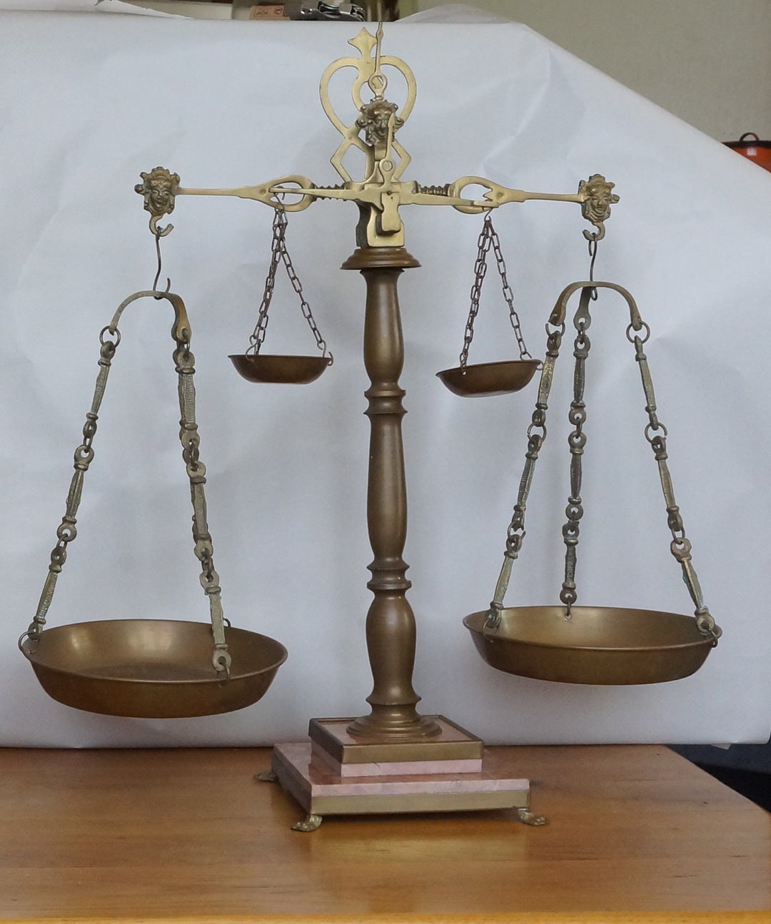 Antique Scale With 4 Trays, Two Faces, 1900s - Etsy