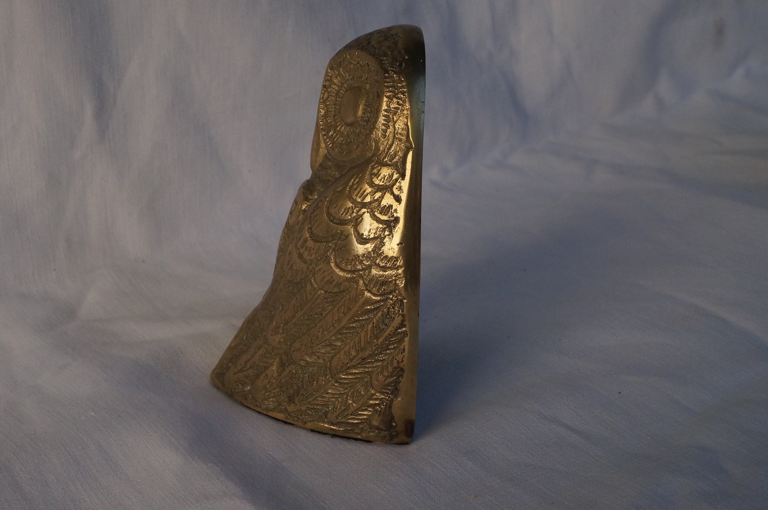 Vintage Yellow Copper Owl Statue 1950s - Etsy