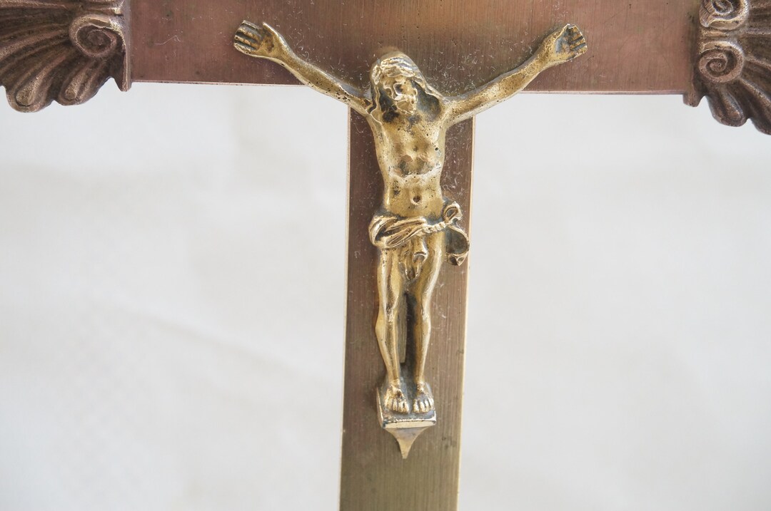 Antique Jesus Crucifix, French Copper Crucifix, French Copper Cross ...