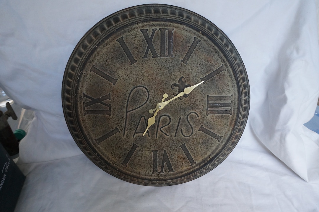 Vintage Metal Wall Clock - Etsy