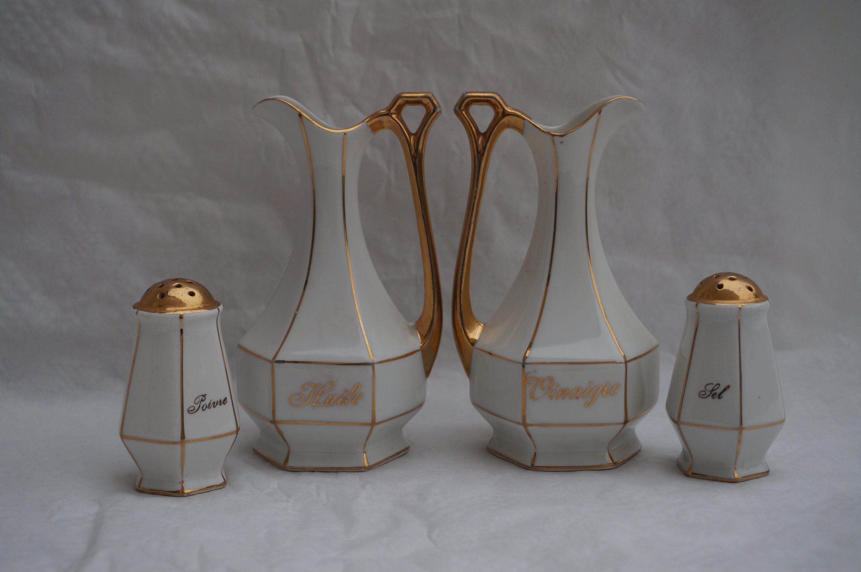 Cruet Set White Porcelain Cruet Set Vintage Cruet Set - Etsy