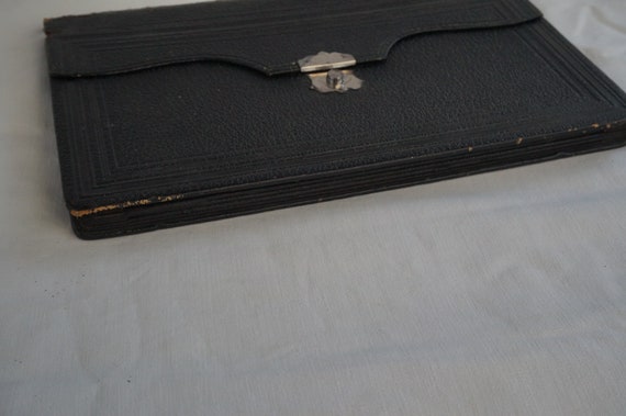 Extra Large Banker's Leather Wallet 1800s - Gem
