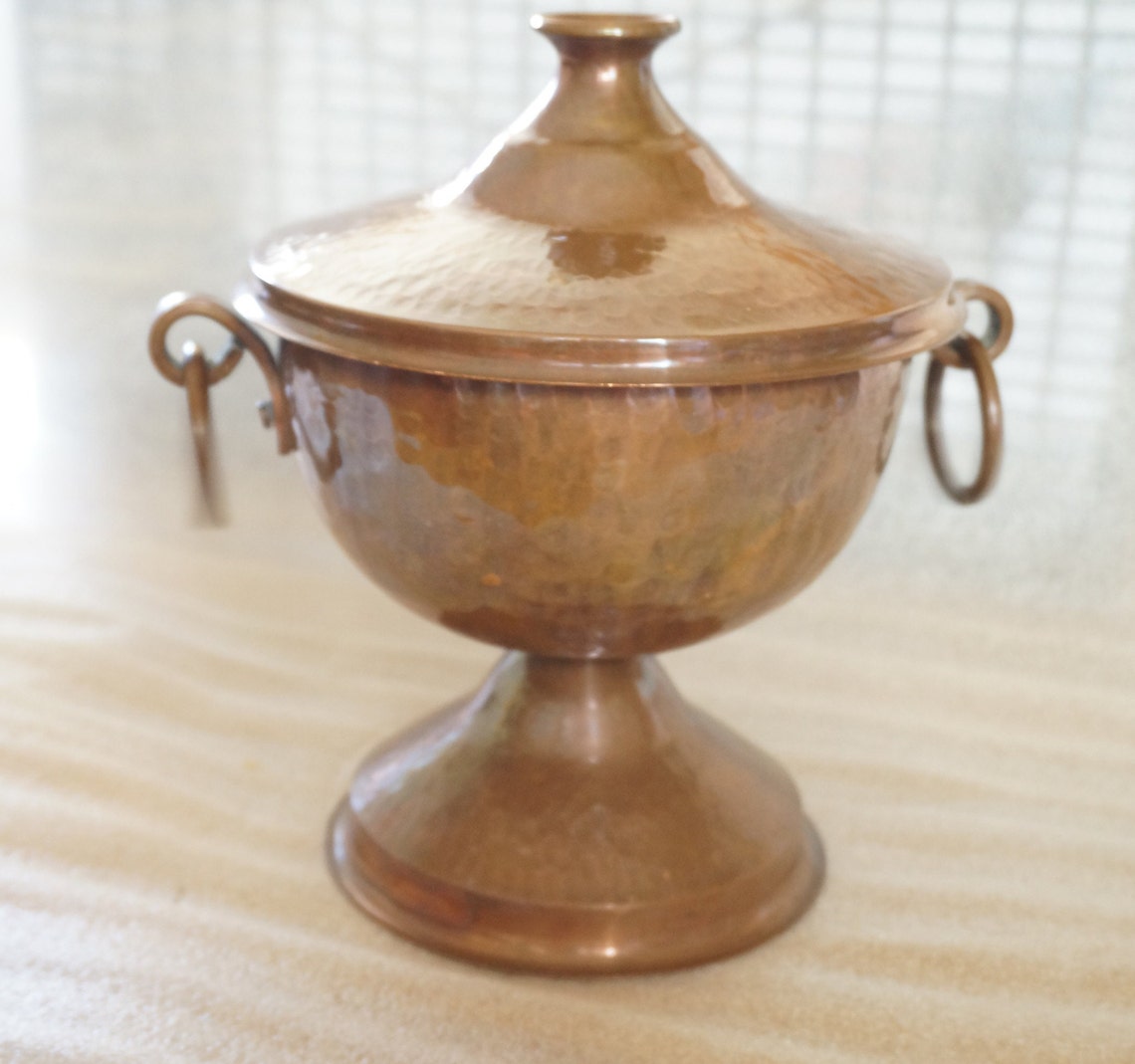 Hammered Copper Box With Its Lid 1950s - Etsy