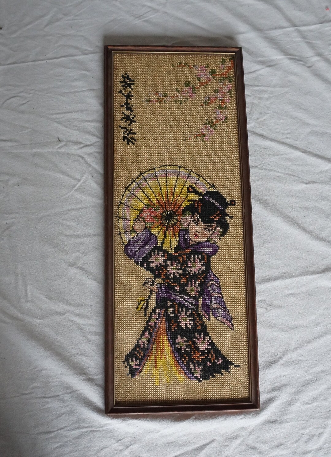 Canvas, the Japanese Geisha Framed, 1960s - Etsy