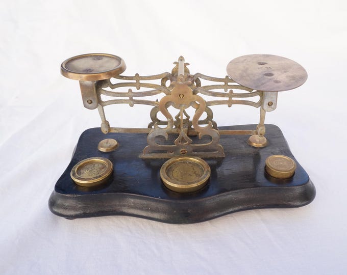 Antique Scale With 4 Trays, Two Faces, 1900s - Etsy
