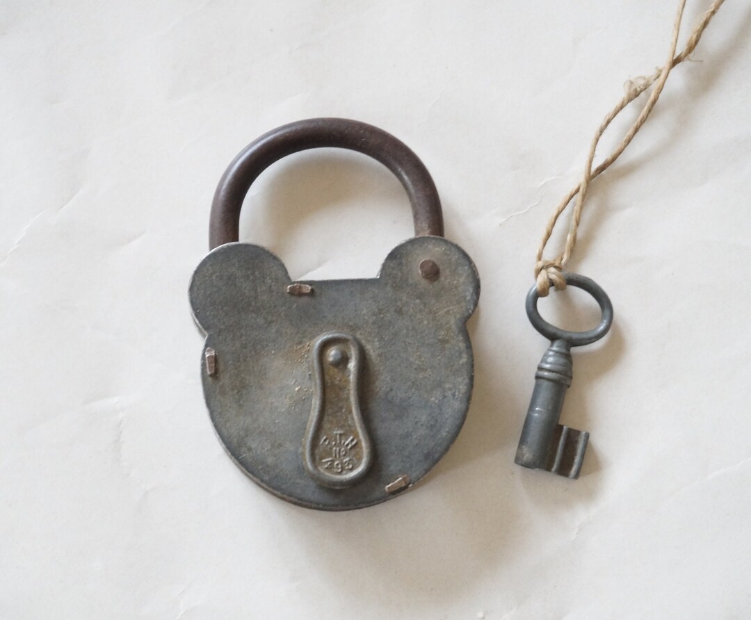 Vintage Steel Lock With Its Original Key, 1930s - Etsy