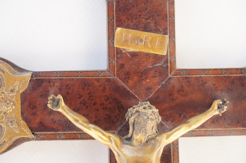 Bronze Crucifix and Elm Burl, 1800s - Etsy