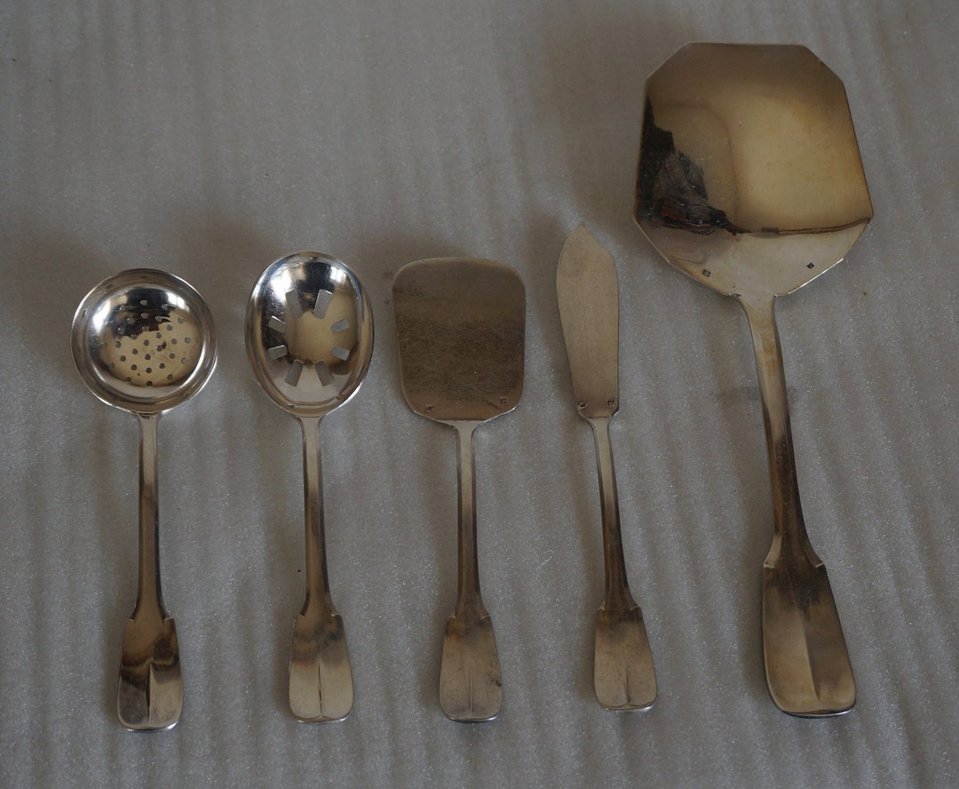 French Vintage Set of 5 Service Cutlery. Flatware Set. French Vintage ...