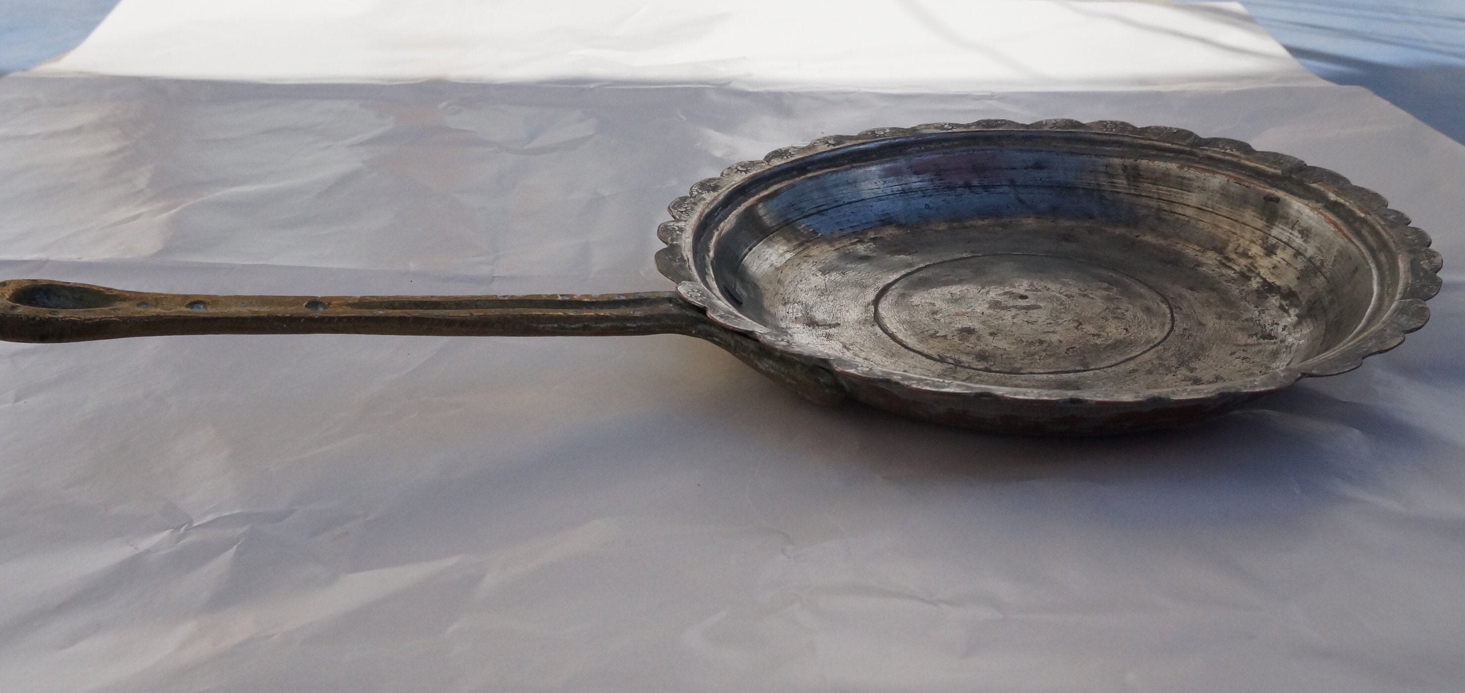 Antique French Copper Frying Pan Tinned Vintage Pancake Pan | Etsy