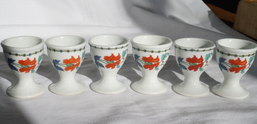 Set of 6 Egg Cups " Porcelaine De Paris " ( Paris Porcelain) - Etsy