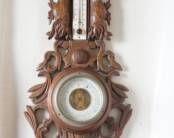Antique Barometer Thermometer Set, Rustic French Wall Decor - Etsy