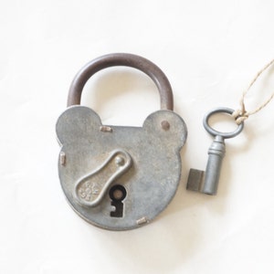 Vintage Steel Lock With Its Original Key, 1930s - Etsy