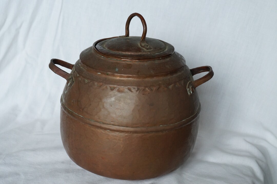 Antique Hammered Copper Pot With Its Lid, 1780s - Etsy
