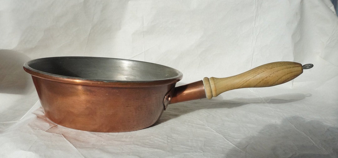 Villedieu, Vintage French Tinned Copper Saucepan - Etsy