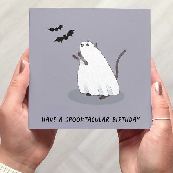 Cute Ghosts Birthday Card - Etsy