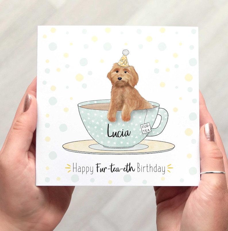 Personalized 30th Birthday Card – Cockapoo, Golden Doodle, Dog Pun ...
