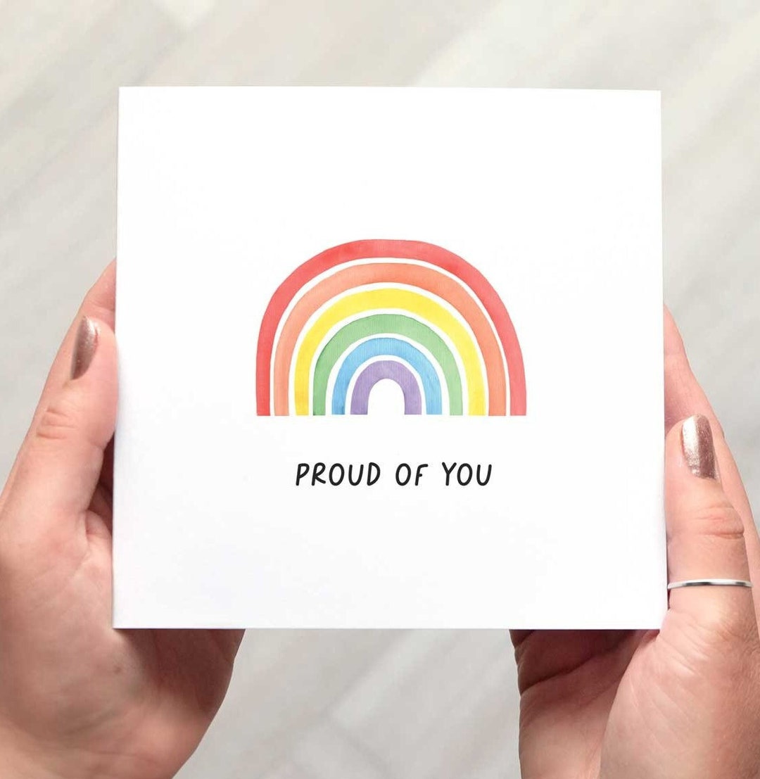 PROUD of YOU CARD. Pride Card. Friendship Card. Celebration Card. - Etsy UK