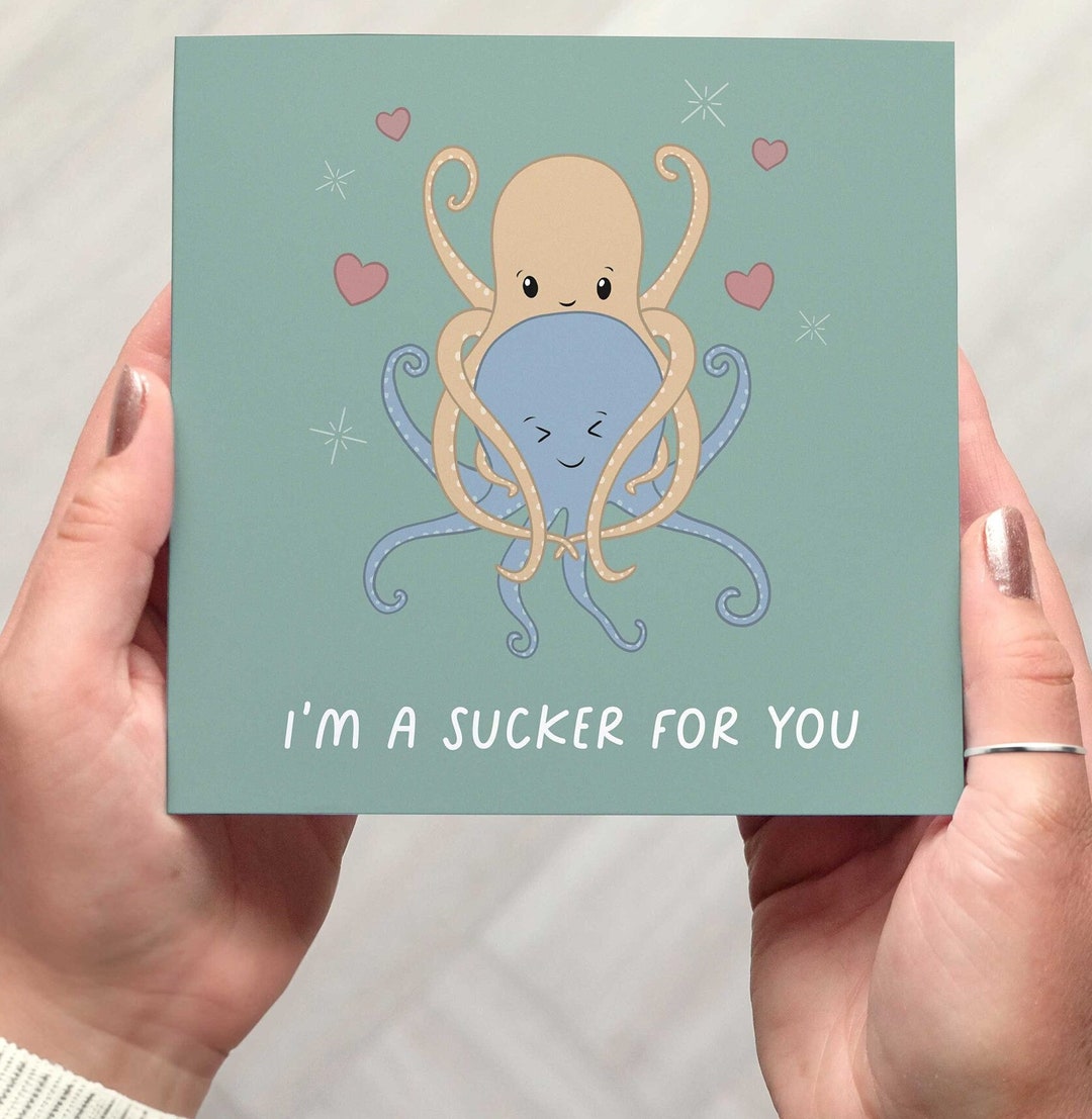 Octopus Pun Anniversary Card, Cute Valentine's Card, Love Card, for Her ...