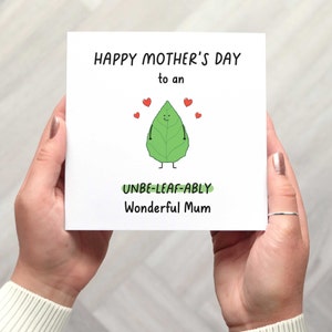 Mother's Day Card to a Wonderful Mum, Funny and Cute Pun Card for Your ...