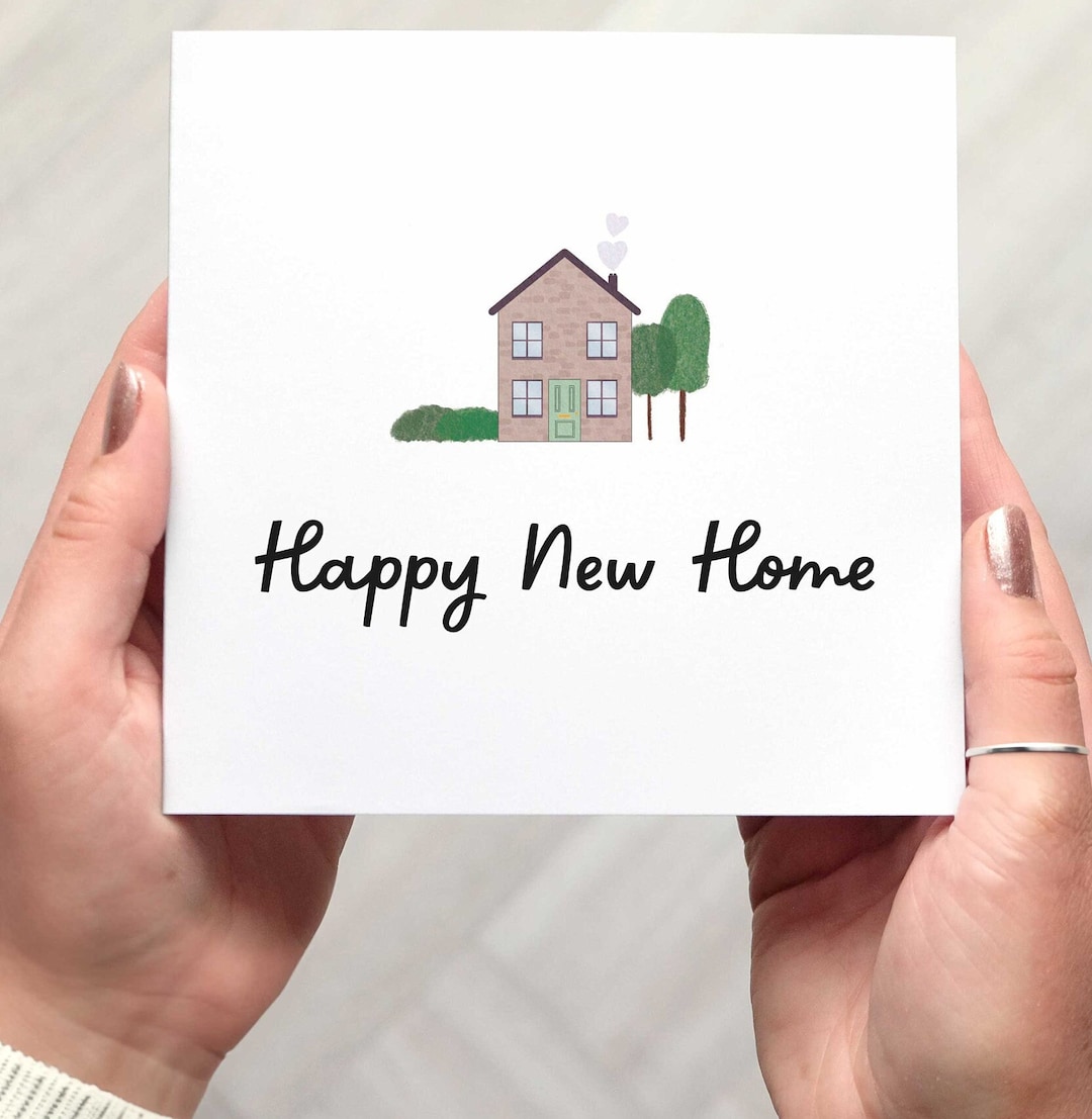 Housewarming Card, Happy New Home Card With Illustrated House - Etsy