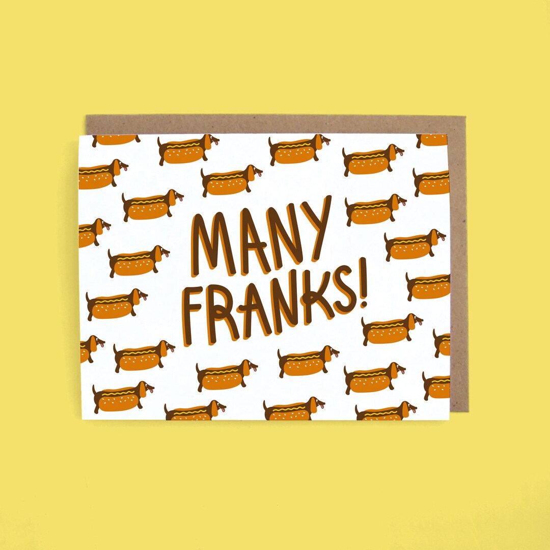 Many Franks Thank You - Greeting Card - Etsy