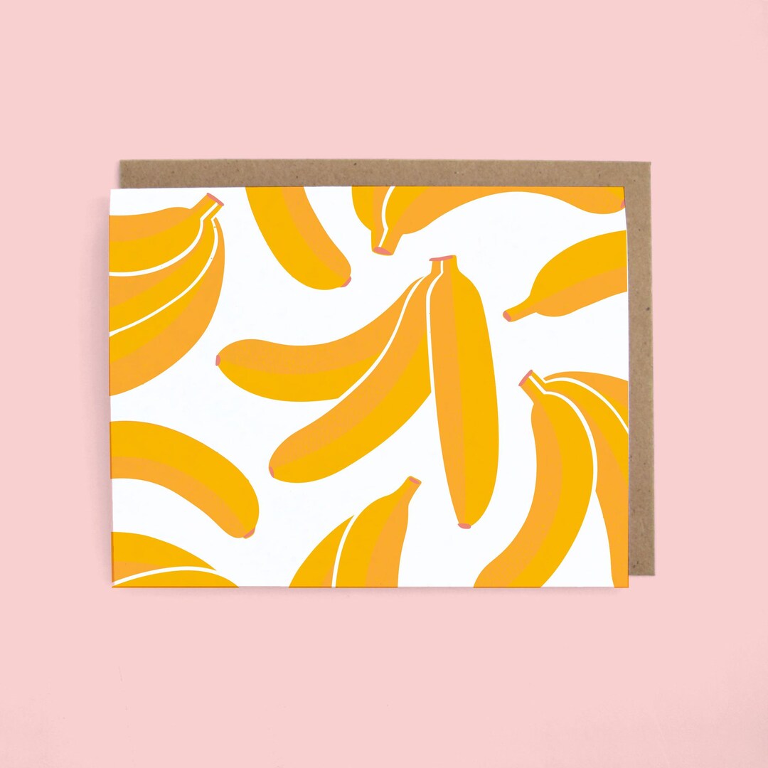 Banana Greeting Card - Etsy
