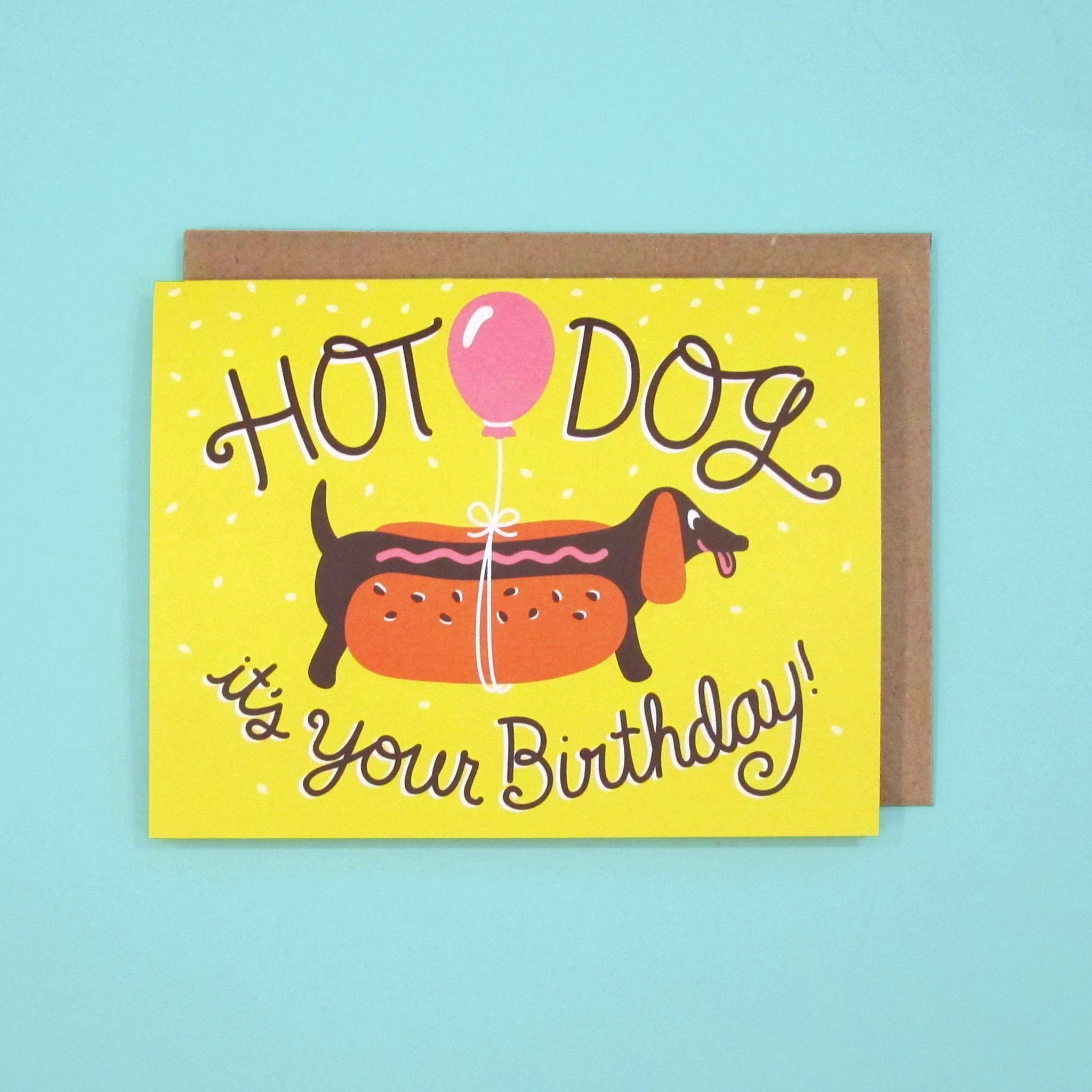Hot Dog Birthday Greeting Card - Etsy