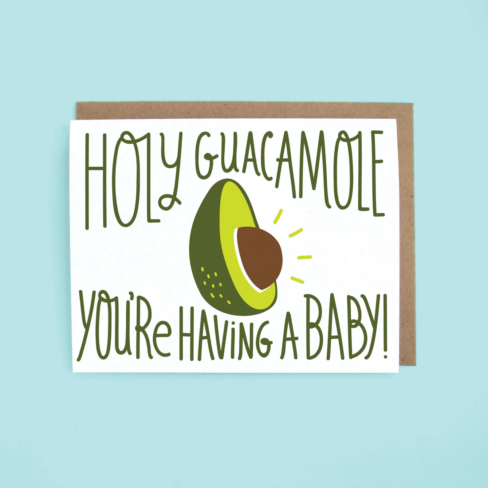 Holy Guacamole You're Having a Baby Card - Etsy