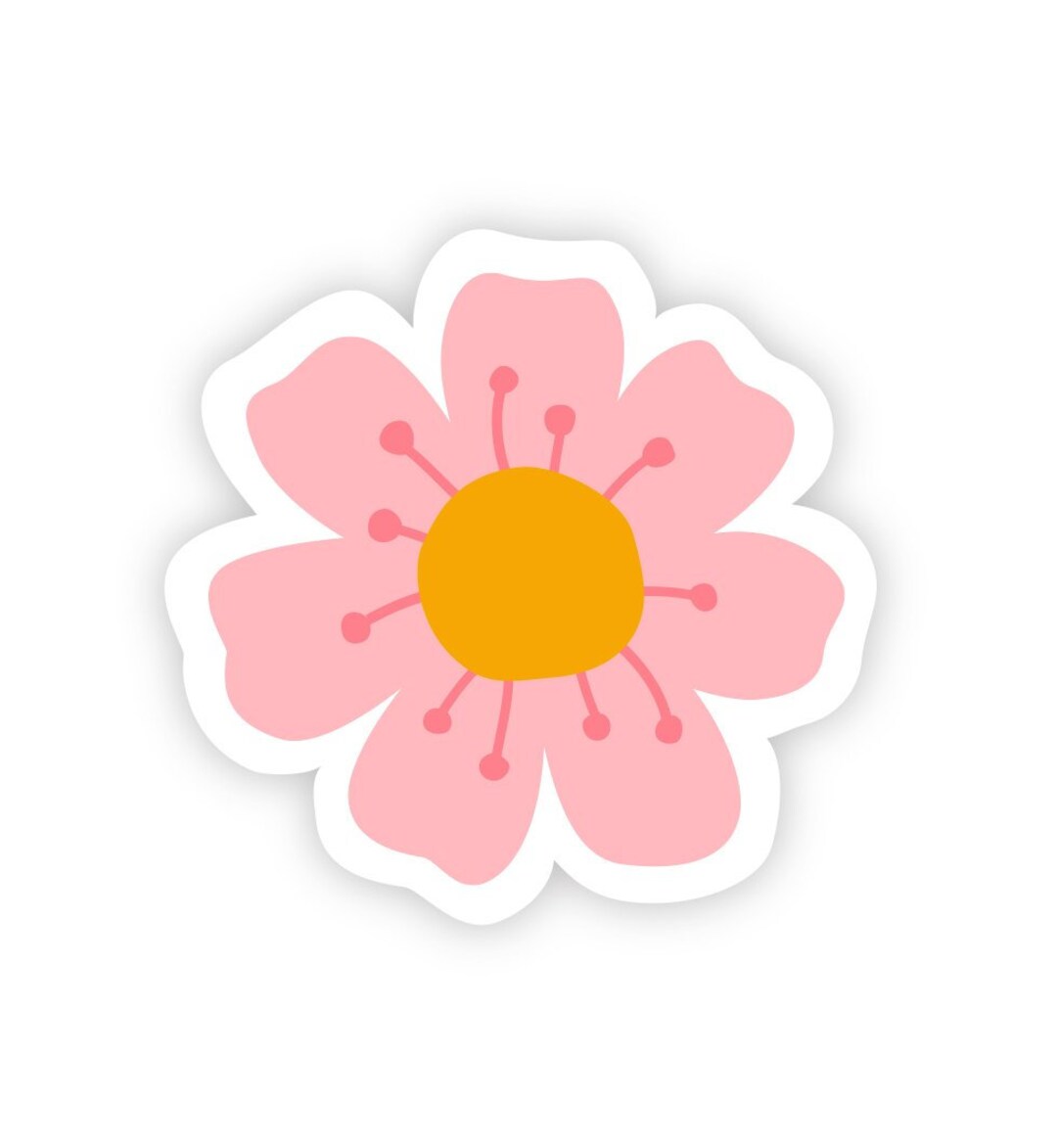 Cherry Blossom Sticker, Flower Sticker, Floral Vinyl Sticker - Etsy