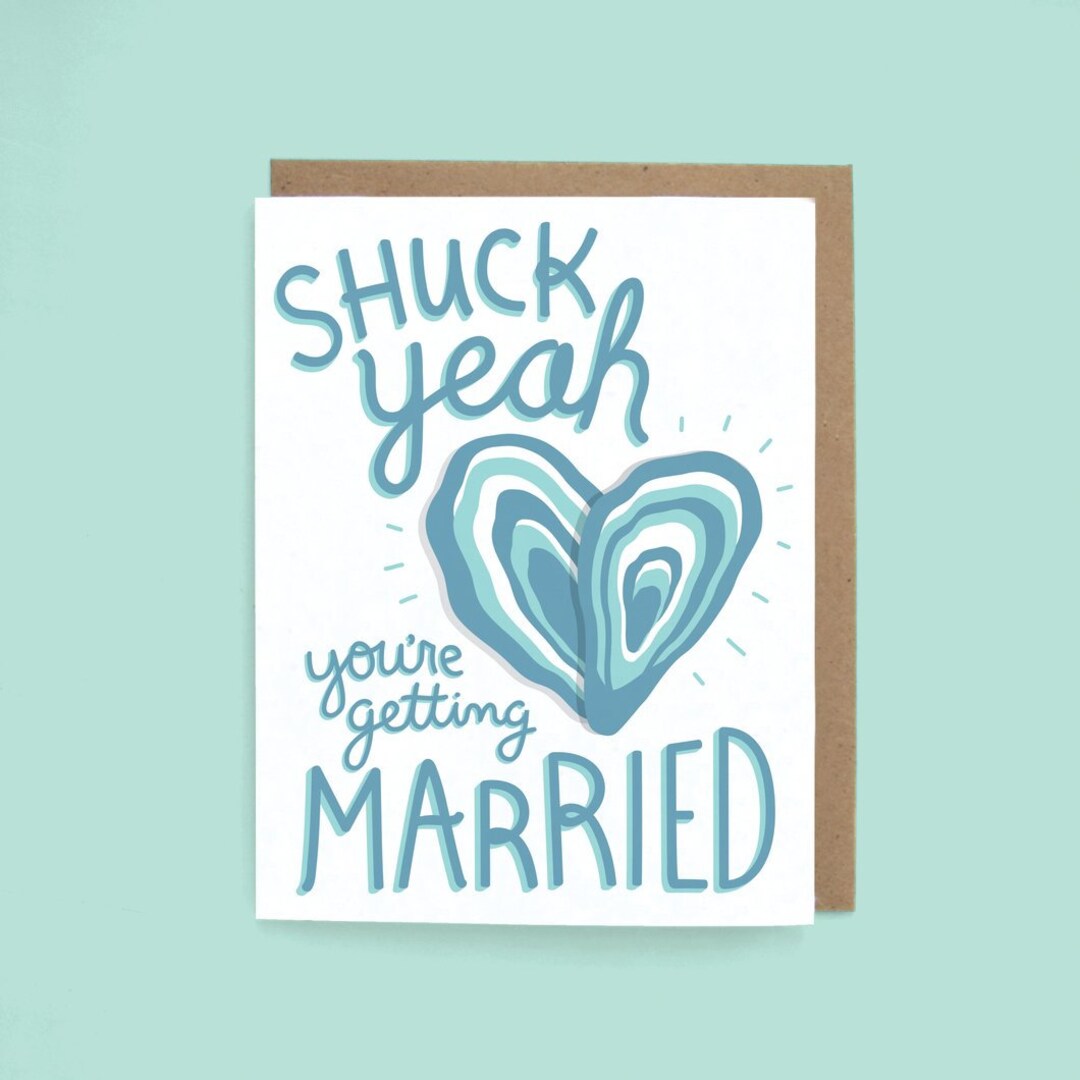 Shuck Yeah Married Oyster - Greeting Card - Etsy