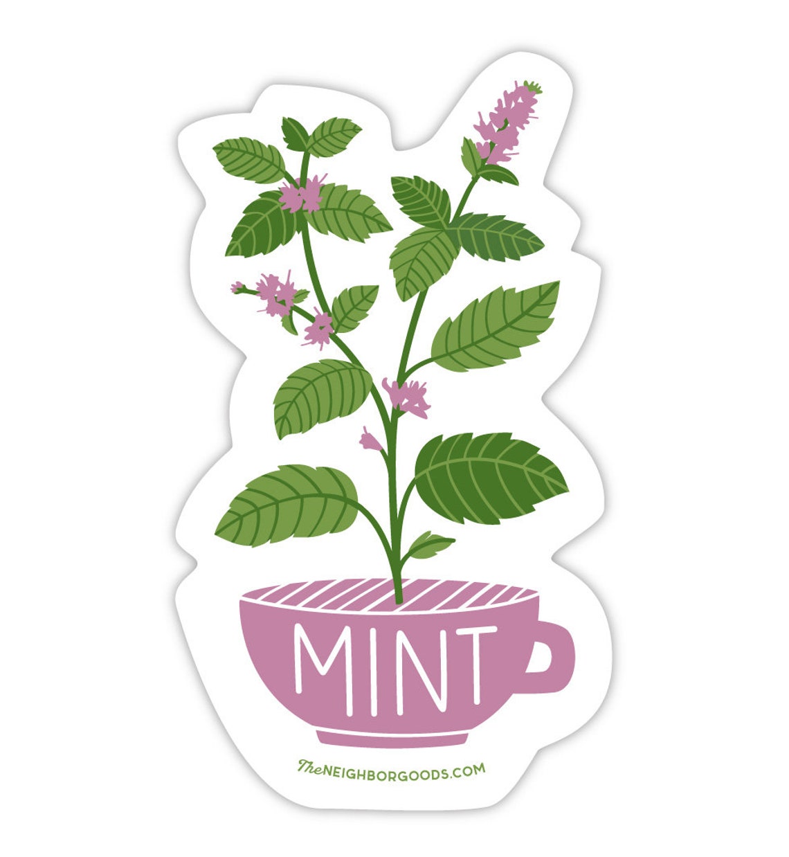 Pegatina de menta pegatina de comida pegatina pegatina de - Etsy España