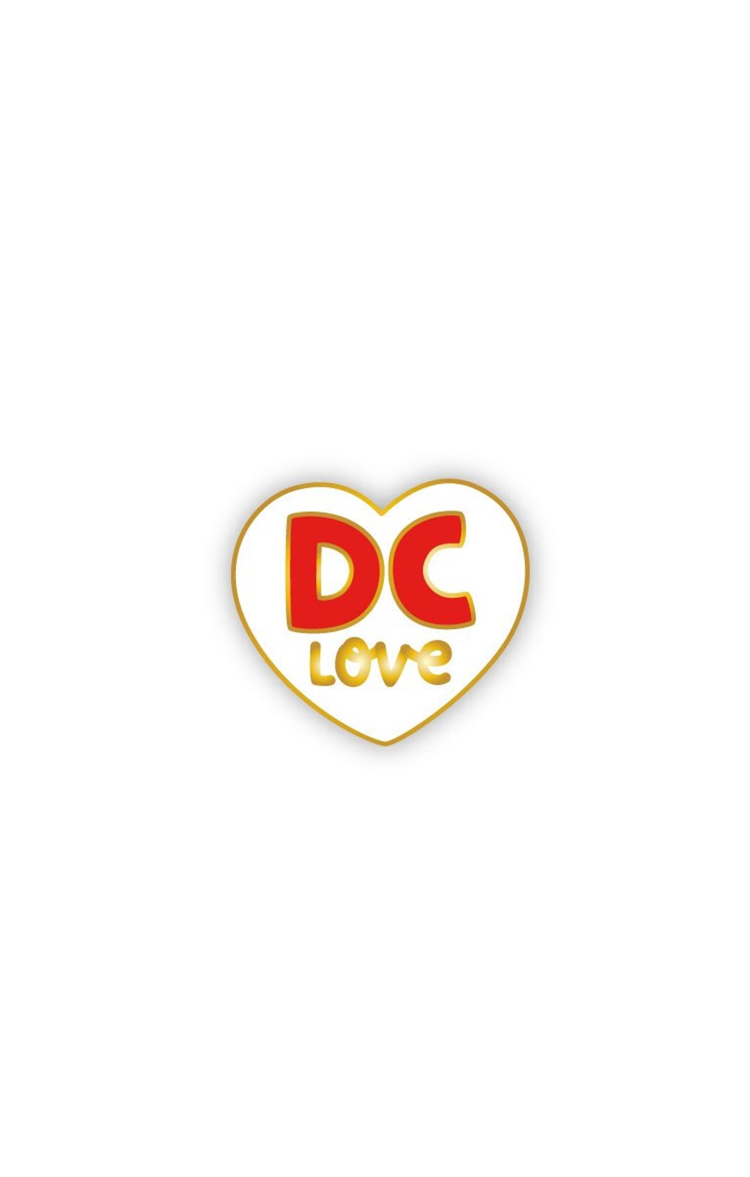 DC Love - Enamel Pin Washington DC Pin District of Columbia Accessory ...