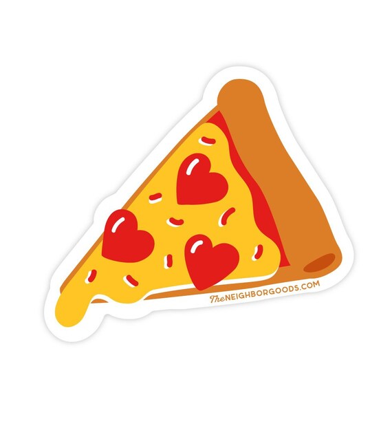 Pizza Sticker Vinyl Sticker Fun Sticker Colorful Sticker | Etsy