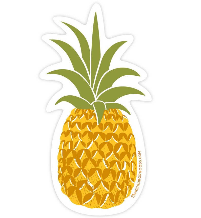 Pineapple - Vinyl Sticker - Etsy