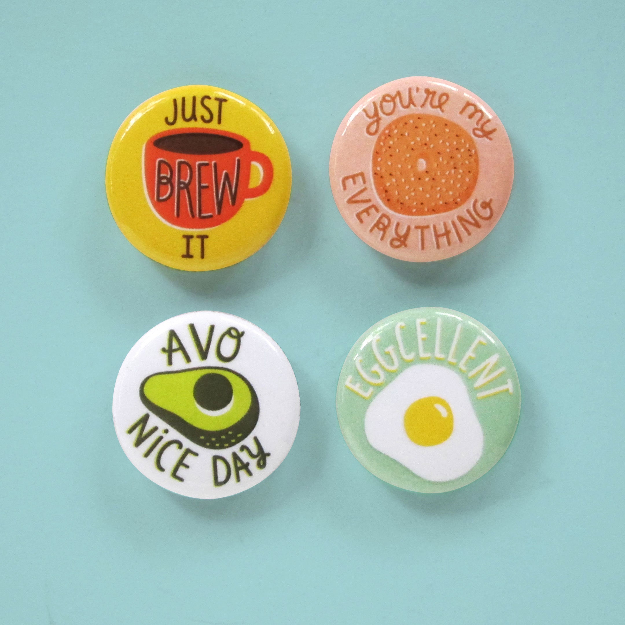 Breakfast Magnets Coffee Magnet Avocado Magnet Bagel - Etsy