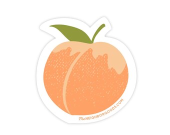 Peach Fruit Stickers One Inch Round Seals - Etsy