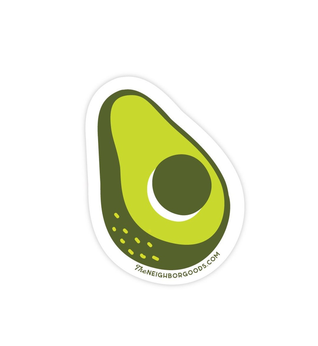 Avocado Sticker, Food Sticker, Colorful Sticker - Etsy