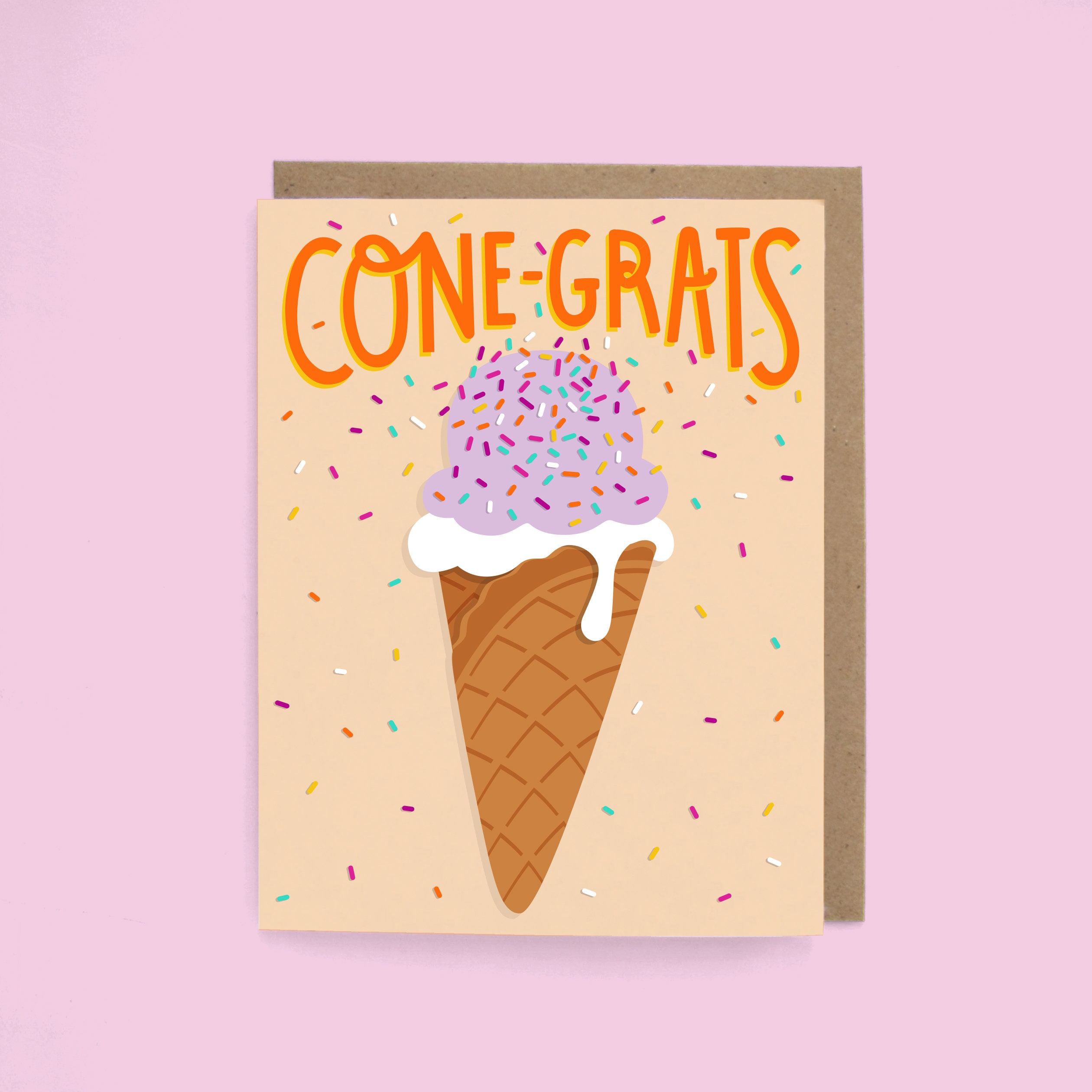 Cone-grats Card Congratulations - Greeting Card - Etsy