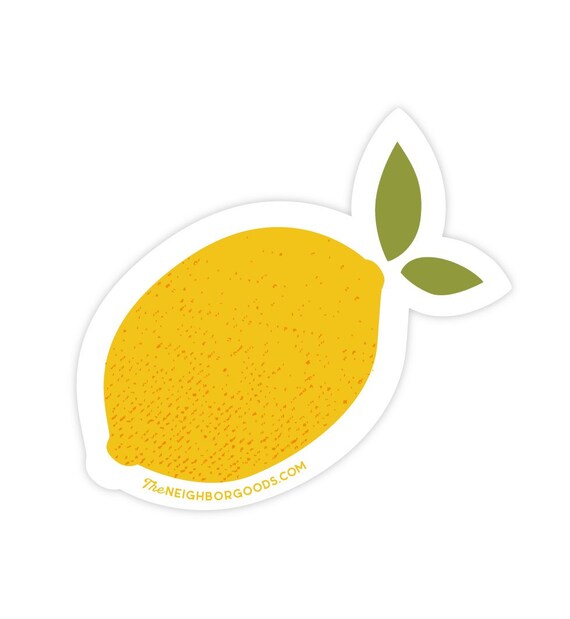 Lemon Sticker Fruit Sticker Food Sticker Produce Sticker | Etsy