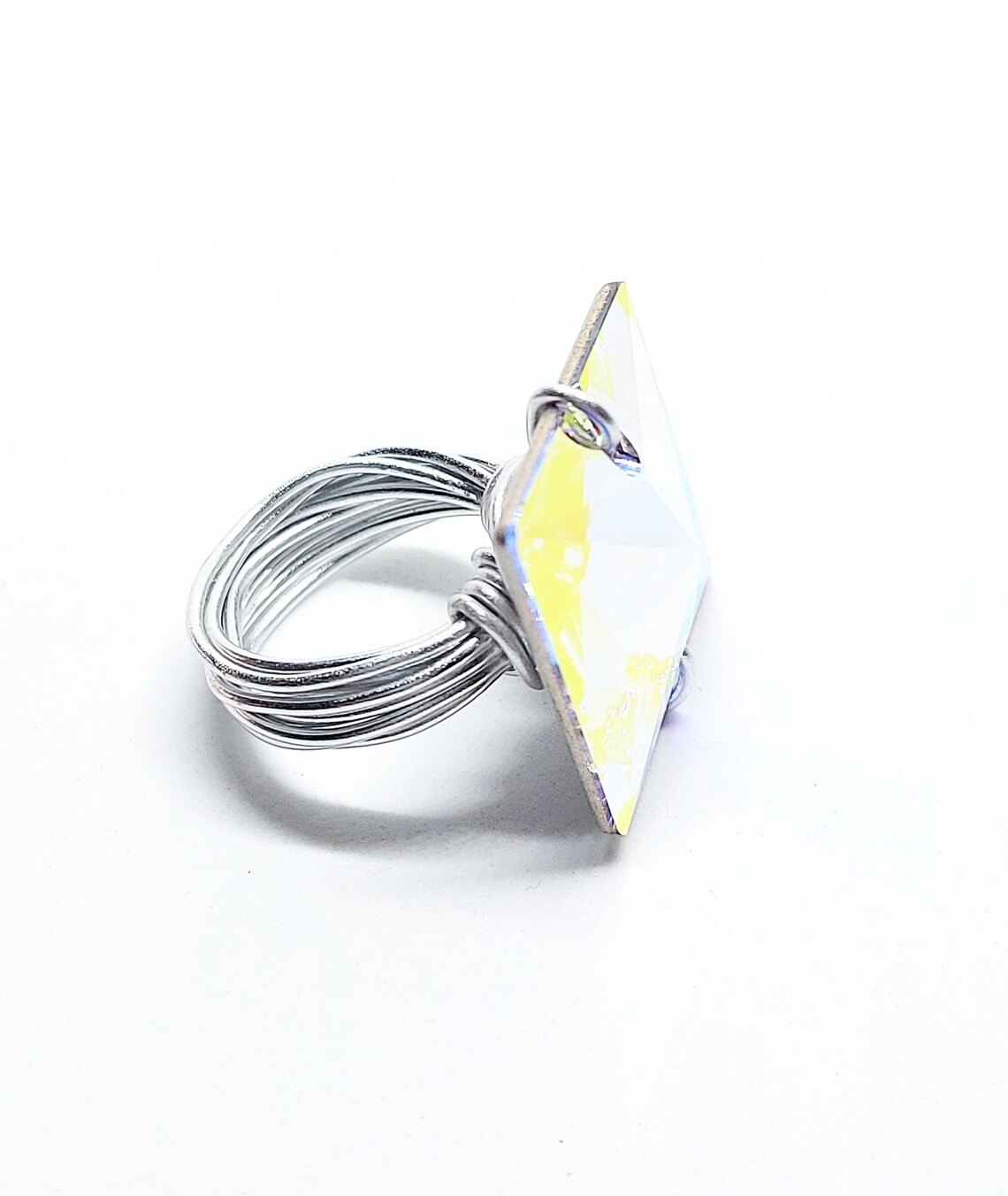 Swarovski Ring Crystal Ring Transparent Crystal Modern - Etsy