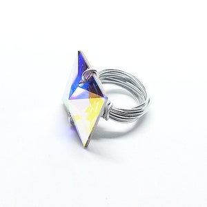 Swarovski Ring, Crystal Ring, Transparent Crystal, Modern, Silver ...