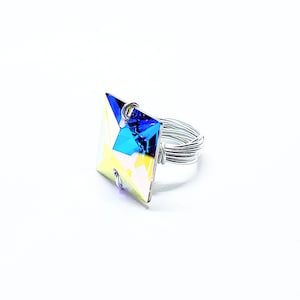 Swarovski Ring, Crystal Ring, Transparent Crystal, Modern, Silver ...