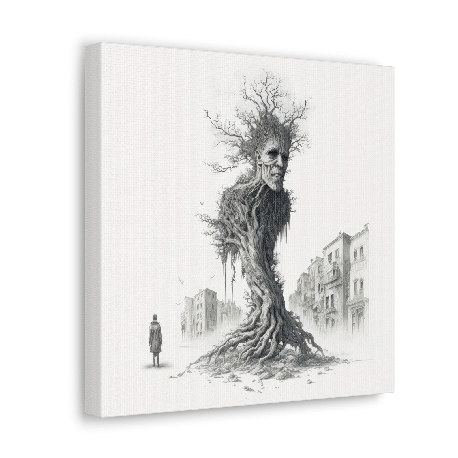 Wisdom's Reverence - Line Drawing Canvas Print - Etsy