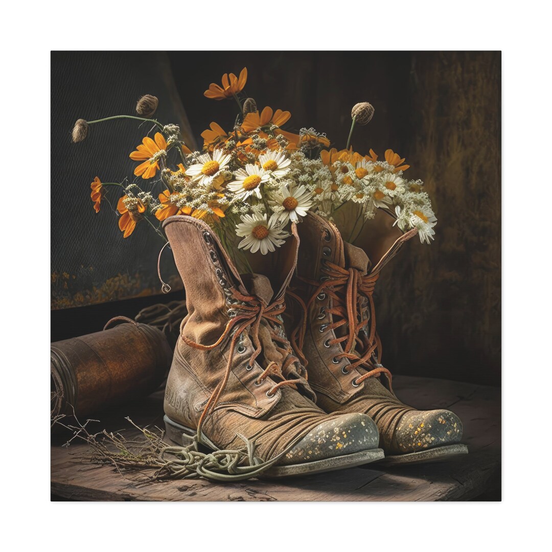 Floral Footsteps Canvas Print - Etsy